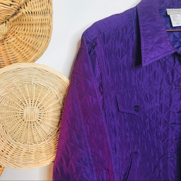 Vintage | Jackets & Coats | Vtg Vsco 9s Quilted Royal Purple Jacket ...